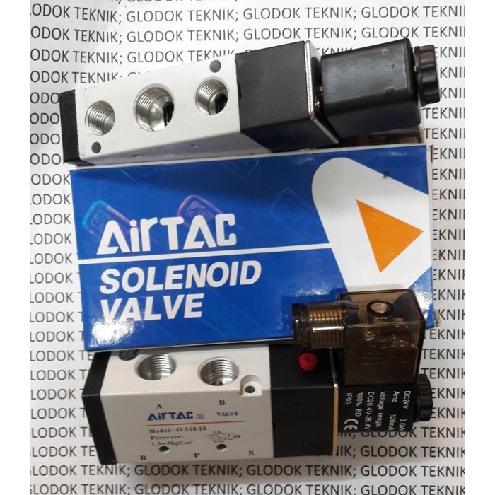 Jual Actuator Solenoid Valve Airtac 4V310-08 220Vac 24Vdc 110Vac ...