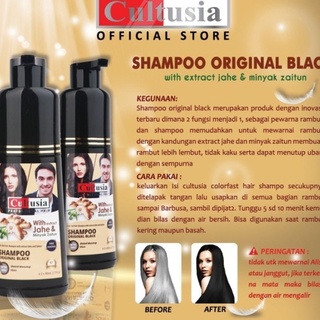 Jual Shampoo Shampo Penghitam Penghilang Uban Rambut Beruban Cultusia ...