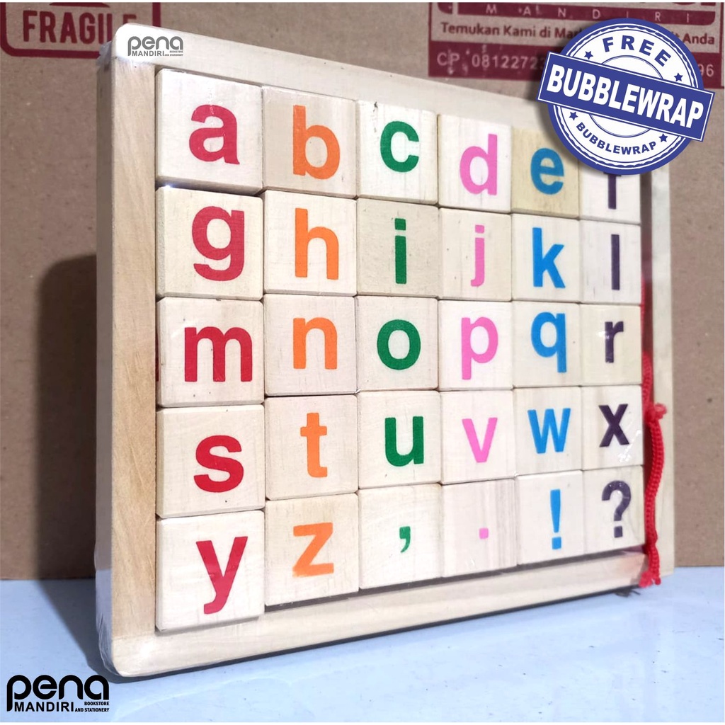Jual Mainan Balok Meronce Huruf Abjad Balok Kecil | Shopee Indonesia