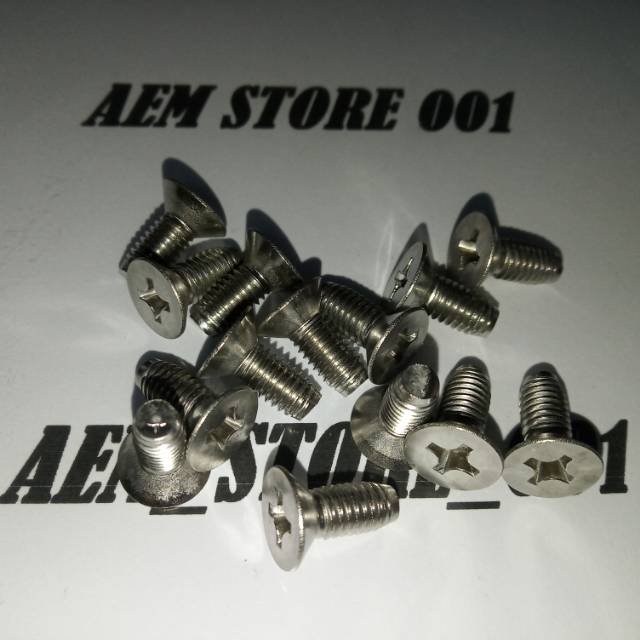 Jual Baut JF M6 X 20 (2cm) stainless 304 mc screw csk | Shopee Indonesia