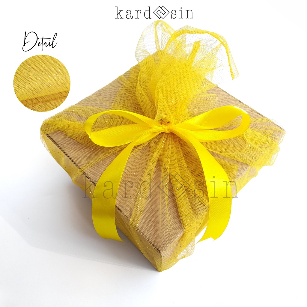 Jual SOFT TULLE BOX PACKAGE HAMPERS TILE TILLE KAIN GLITTER SOUVENIR ...