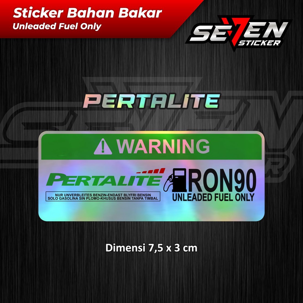 Jual Sticker Printing Hologram Unleaded Fuel Only Bahan Bakar RON ...