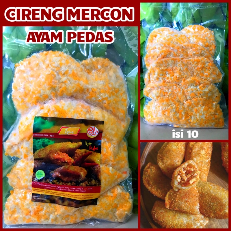 Jual Cireng Mercon Ayam Pedas isi 10 kemasan vakum | Shopee Indonesia