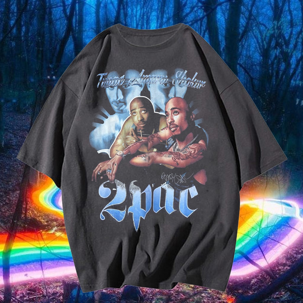 Jual TUPAC SHAKUR 2 PAC KAOS OVERSIZE PRIA WANITA T-SHIRT VINTAGE RAP ...