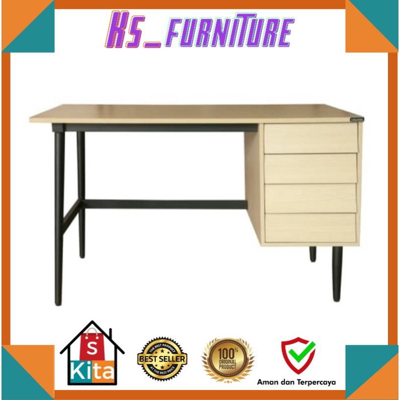 Jual Eigon Meja Kantor-Rose Oak/furniture/meja/meja kantor single/meja ...