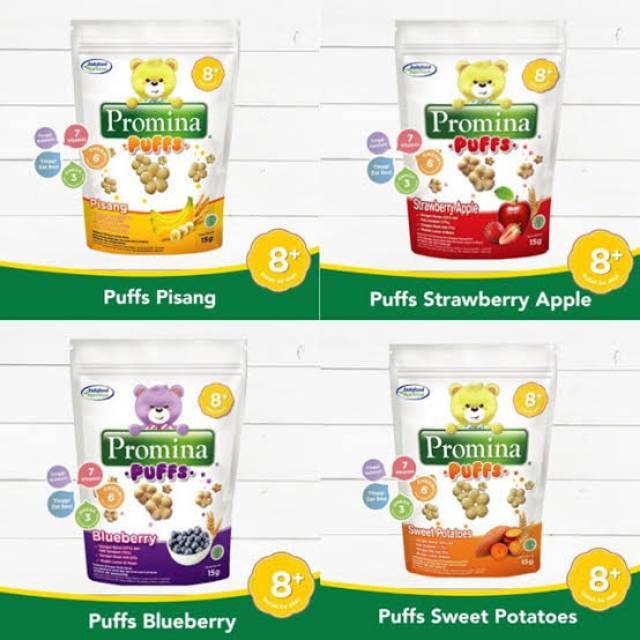 Jual Promina Puff 15 gram Snack Bayi / Baby / Blueberry Pisang Apple ...