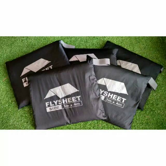 Jual Flysheet 3x4 Waterproof 19 lubang / Flyset tenda camping 2x3 3x3 ...
