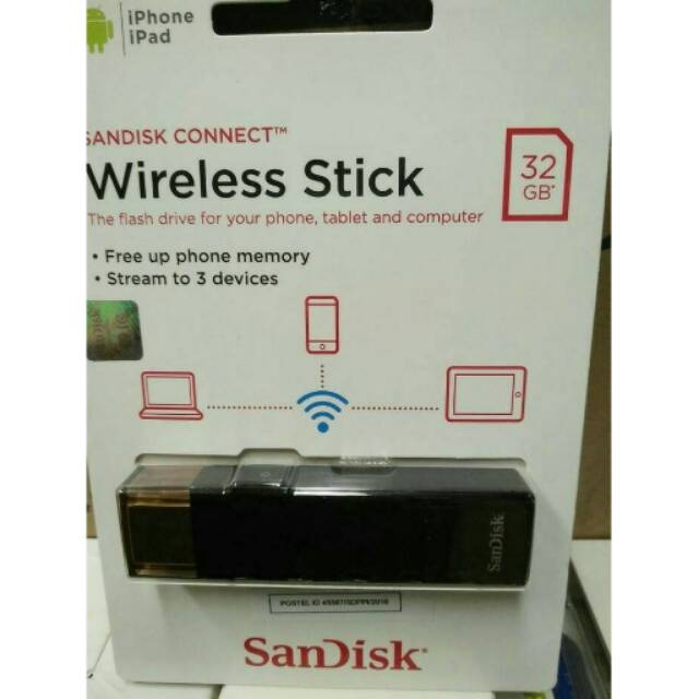 Jual SANDISK FlashDisk Connect Wireless Stick 32GB ORIGINAL | Flash ...
