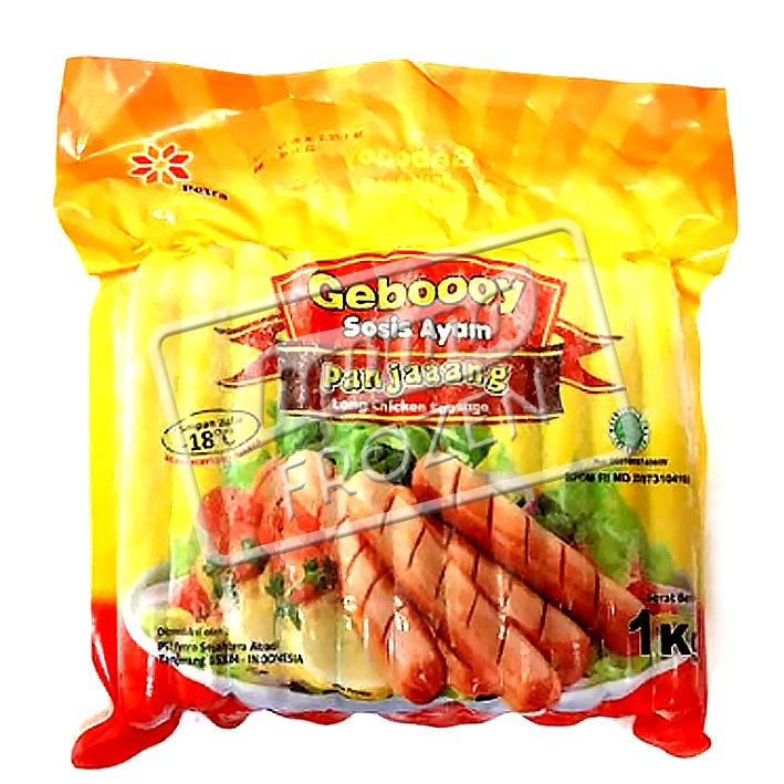 Jual GEBOY Sosis Ayam Panjang 1kg | Shopee Indonesia