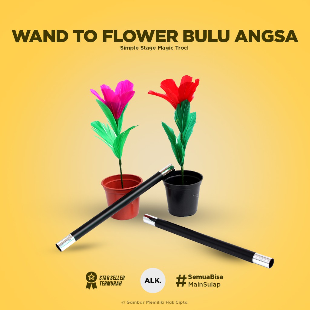 Jual Wand To Flower Bulu Angsa ( Alat Sulap Tongkat Jadi Bunga ...