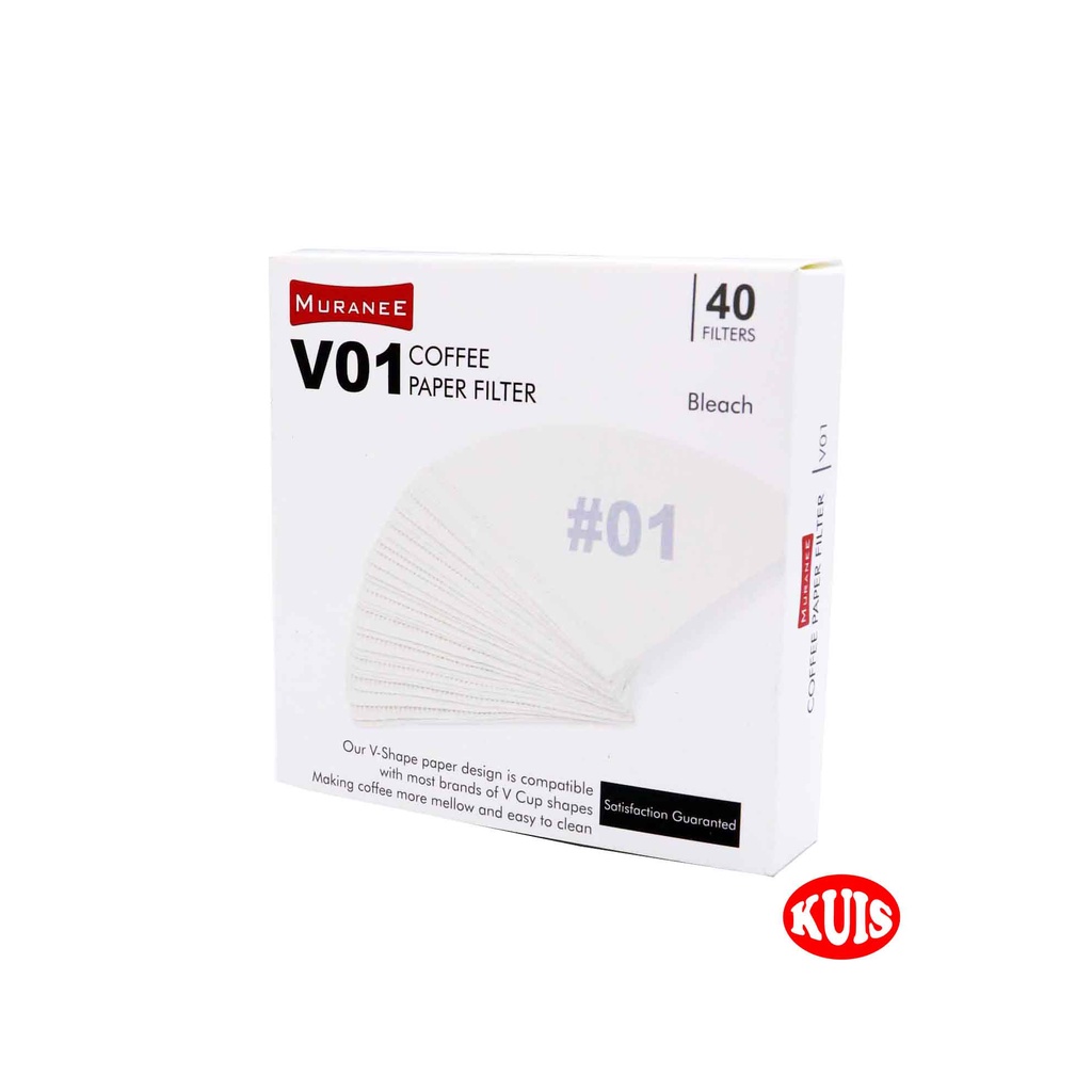 Jual Muranee Kertas kopi Putih V60 size V01 Paper filter isi 40 lembar ...