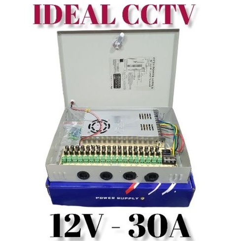 Jual Power Supply Box CCTV 18 Port DC 12V 30A | Shopee Indonesia