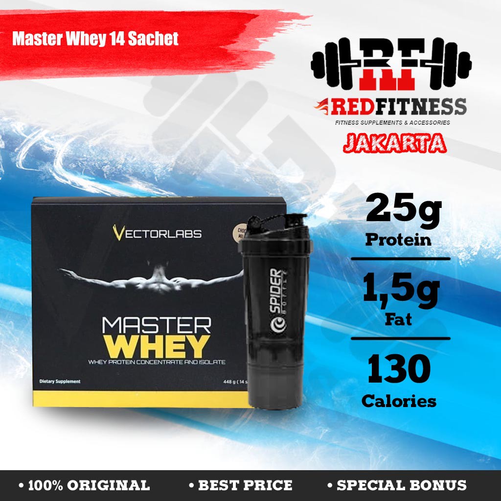 Jual Vector Labs Master Whey Box 12 Sachet / Vectorlabs Protein 1 lb ...