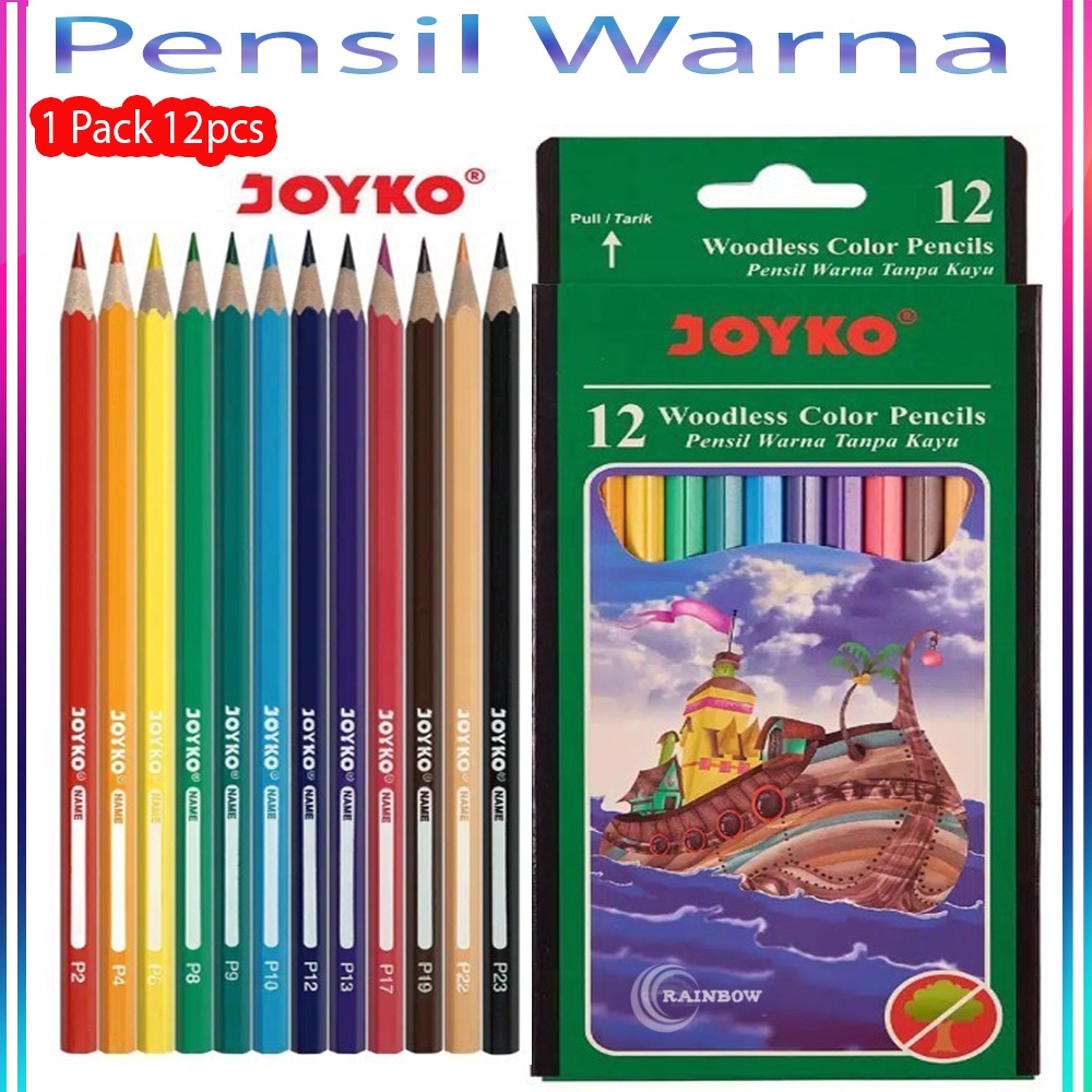 Jual Pensil Warna Joyko Panjang 1 Set 12 Pcs Joyko Cp 103 Peralatan