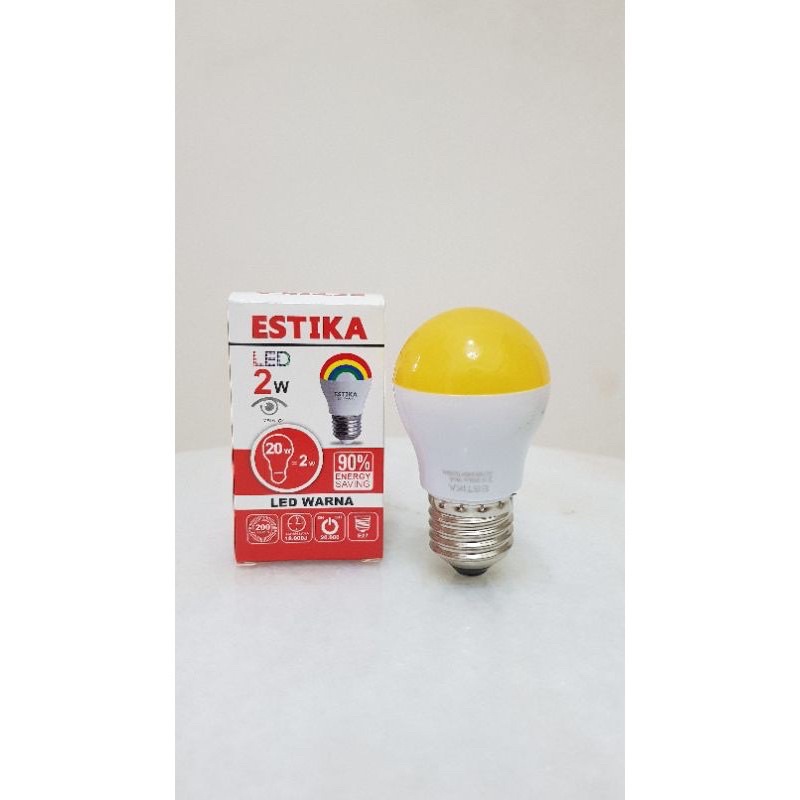 Jual BOLA LAMPU HIAS PING PONG ESTIKA LED BULB WARNA WARNI BIRU MERAH ...