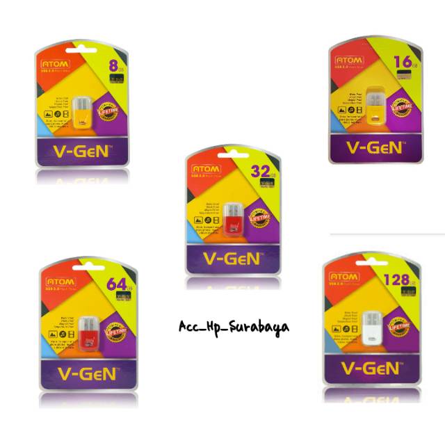 Jual Flashdisk V-GeN Atom 8gb 16gb 32gb 64gb 128gb | Shopee Indonesia