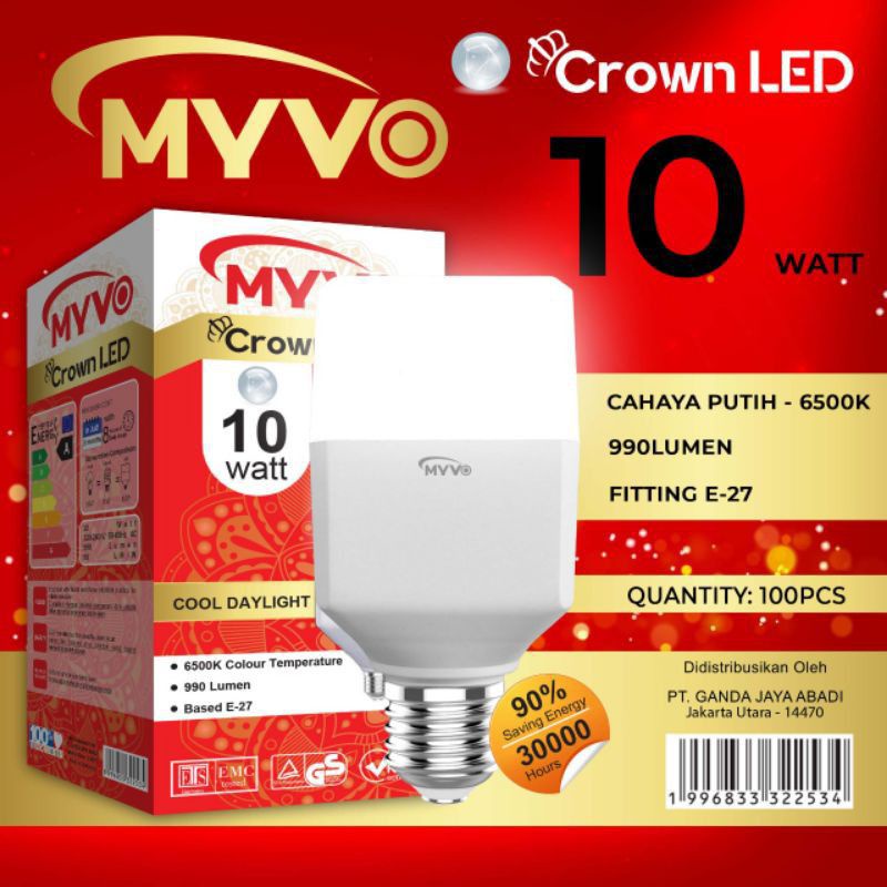 Jual Lampu Led kotak Myvo / Bohlam Led terbaik model limited terang 5watt / 10watt / 15watt ...