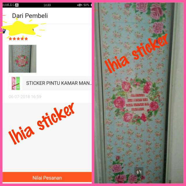 Jual STICKER PINTU KAMAR MANDI | Shopee Indonesia