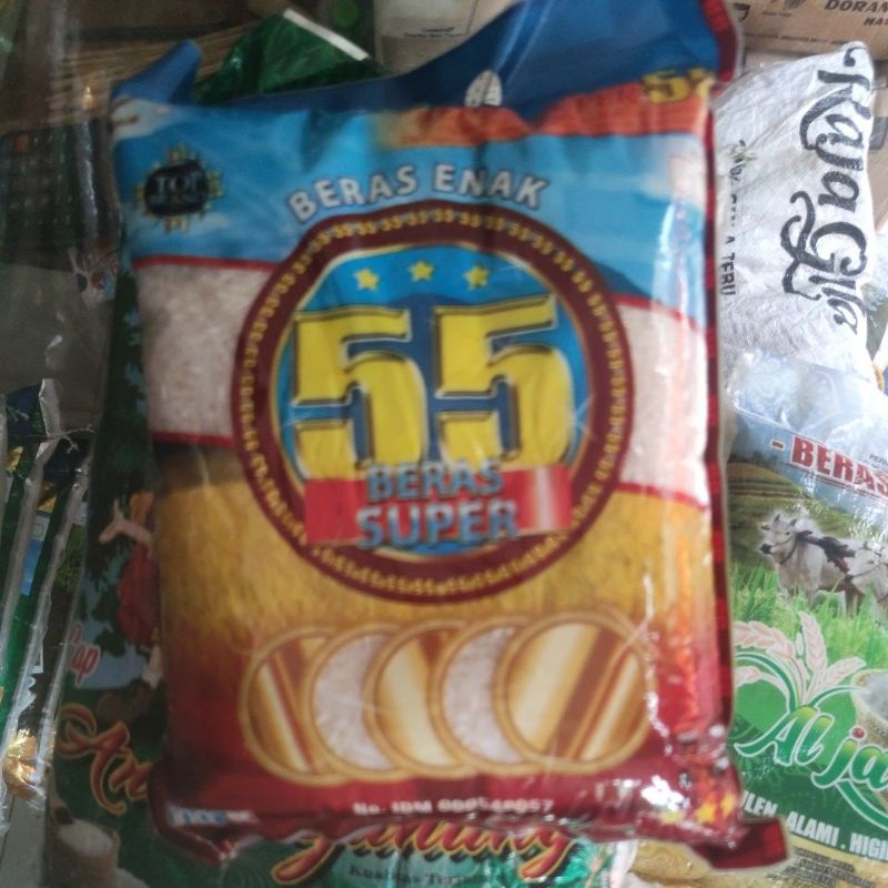Jual Beras 55 Merah 3 kg | Shopee Indonesia
