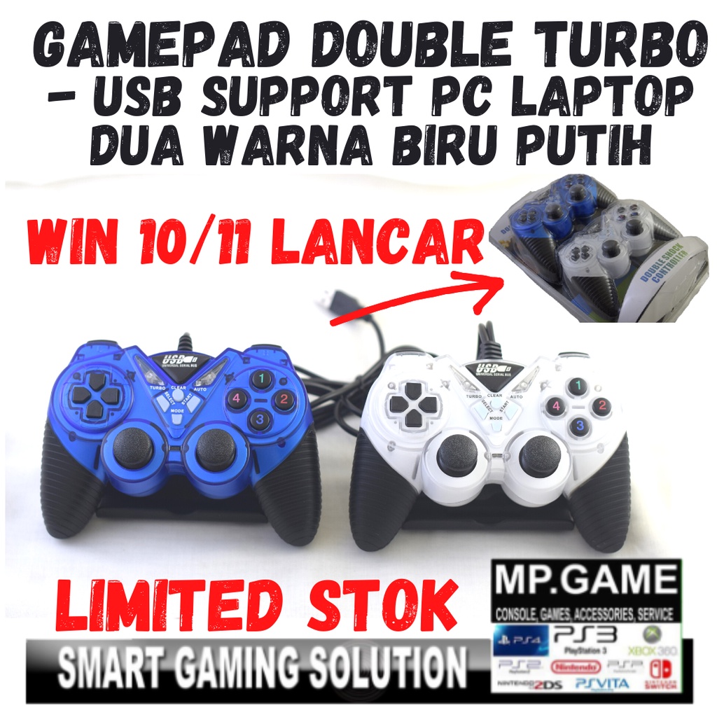 Jual Game Pad Double Turbo Joystick Stick Stik Controller PC Laptop ...