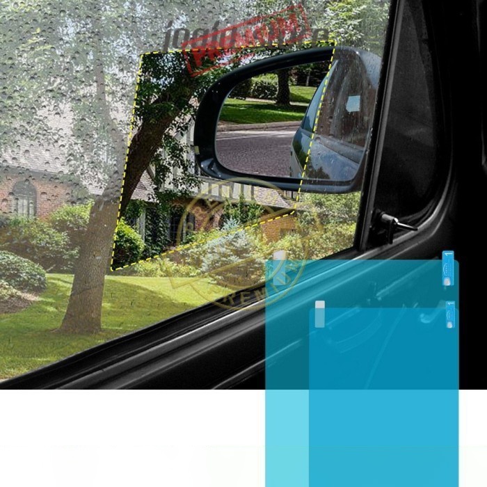 Jual 2 Pcs Stiker Kaca Film Jendela Mobil Anti Fog Hujan Embun Spion ...