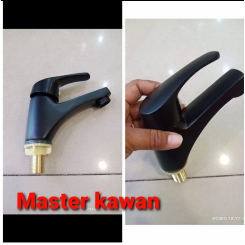 Jual Kran Wastafel Stainless Hitam Model Angkat keran Cuci Tangan Black ...