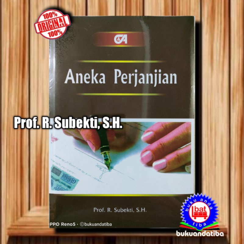 Jual BUKU ANEKA PERJANJIAN - Prof. R. Soebekti, S.H. - ORIGINAL ...