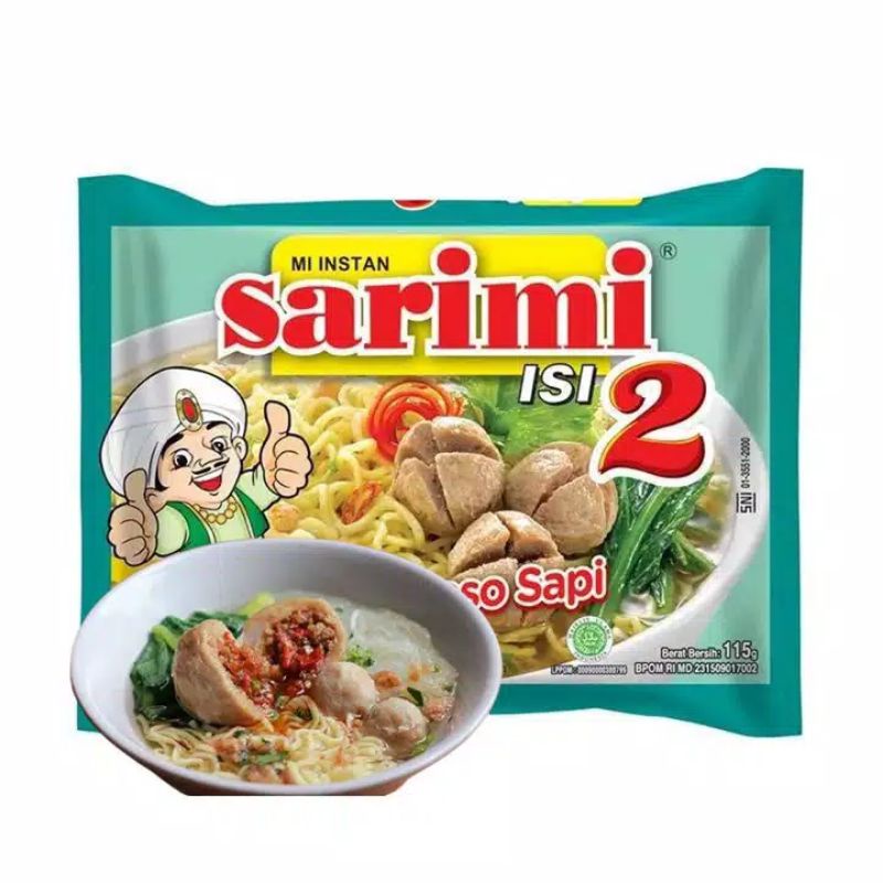 Jual Mi Instan Sarimi Isi 2 Dua Rasa Baso Sapi Mie Instan Bakso ...