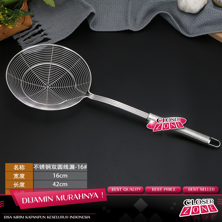 Jual Spatula Alat Masak Goreng Dapur Spider Mesh Strainer - Silver ...