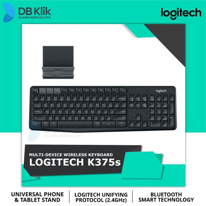 Jual Keyboard Wireless Bluetooth Logitech K375s Multi Device | Shopee Indonesia