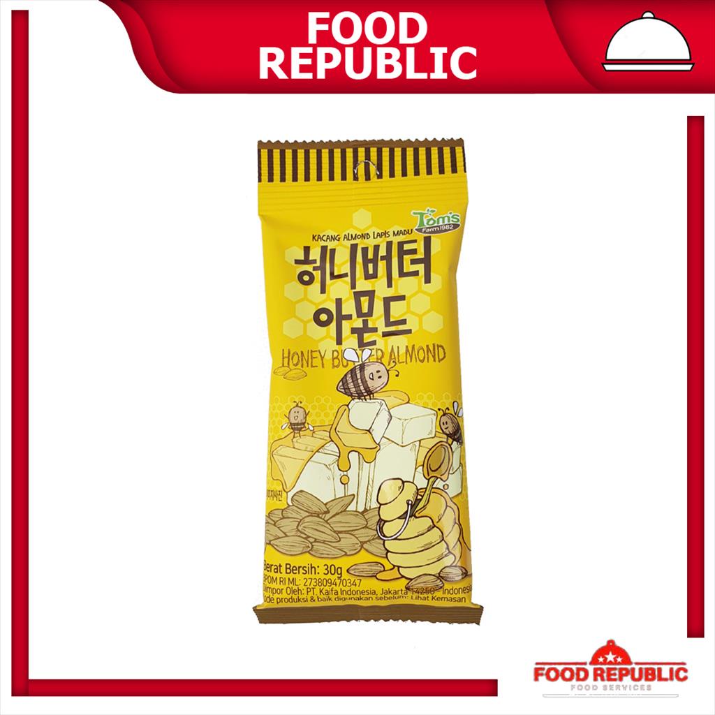 Jual TOM HONEY BUTTER ALMOND 30 GR TOMS FARM KOREA SNACK CEMILAN | Shopee Indonesia