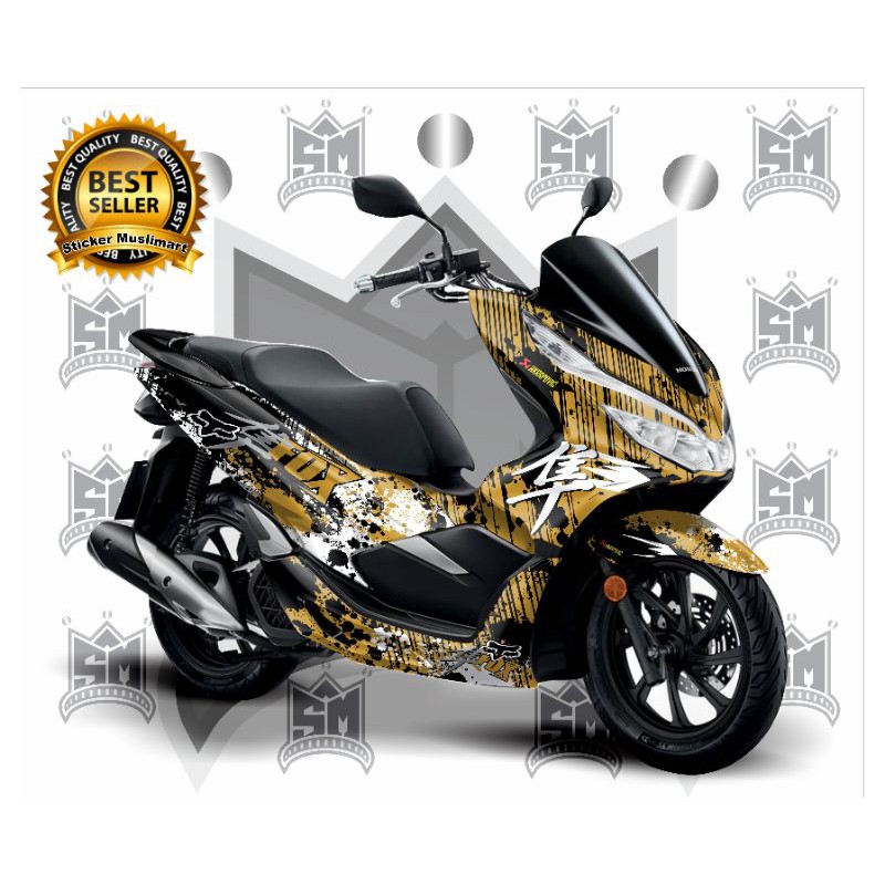Jual Decal PCX 150 lokal Sticker Variasi Fox pilihan warna bisa edit ...