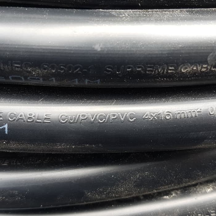 Jual Kabel Listrik Kawat Hitam NYY 4 x 16 4x16 Supreme (Meteran) Kabel ...