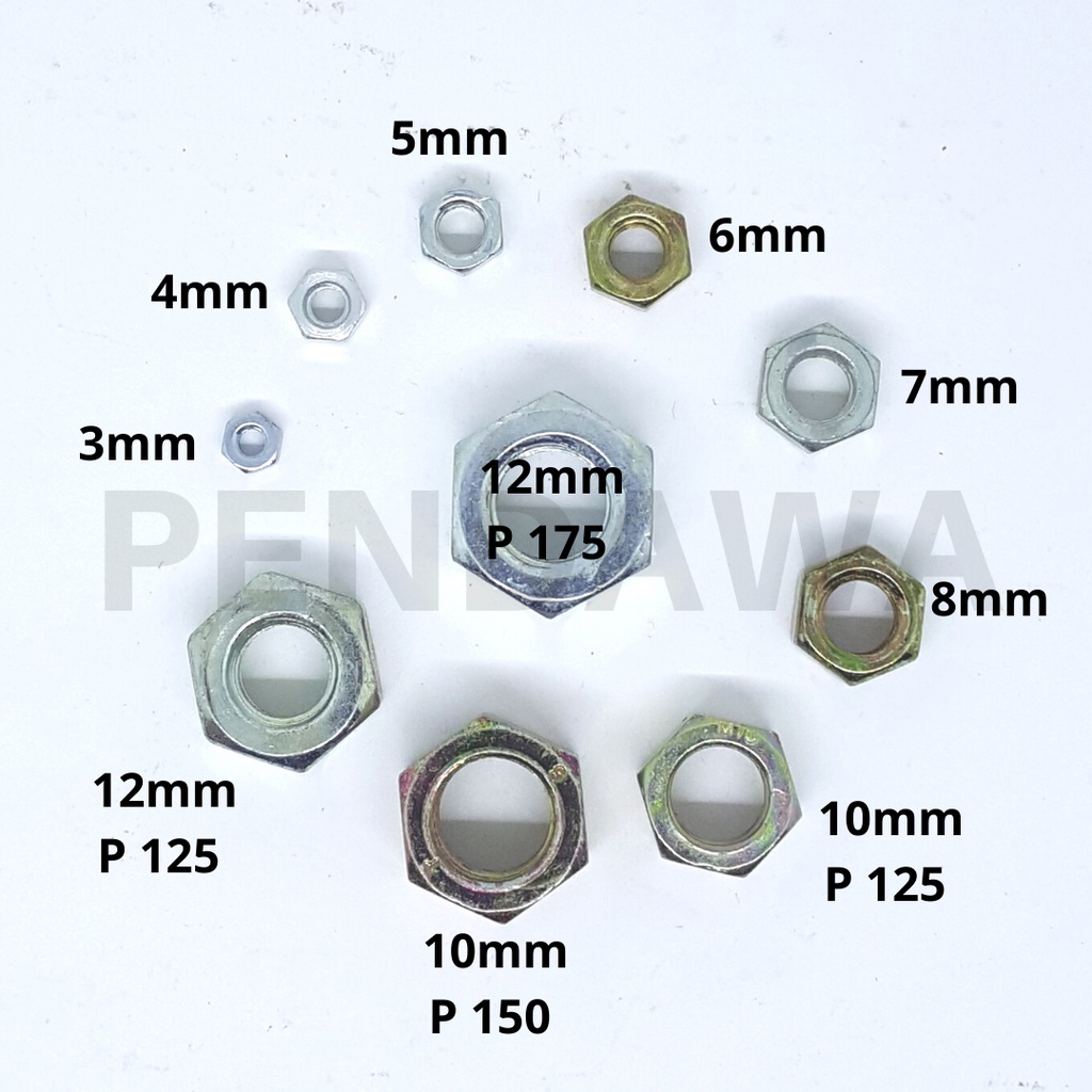 Jual [100pcs] Mur M6mm M6 | Shopee Indonesia