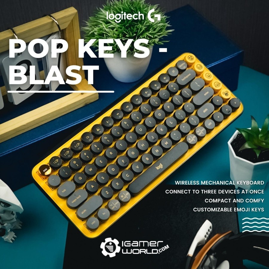 Jual Logitech POP Keys Bluetooth Compact Wireless Mechanical Keyboard ...