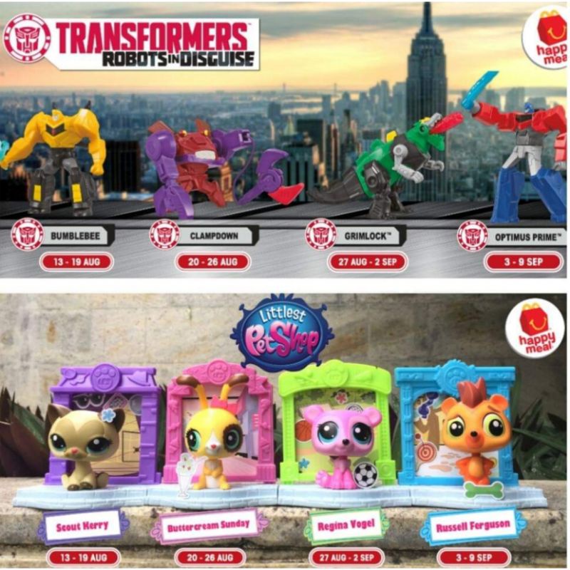 Jual Mainan Transformers/ Littlest Pet Shop Happy Meal McDonalds (per pcs) | Shopee Indonesia