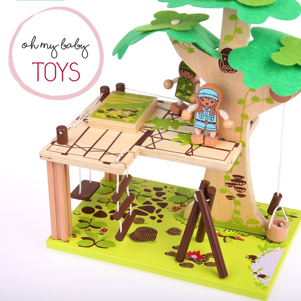 Jual Wooden Toys QPACK Tree House – Mainan Kayu Tema Rumah Pohon ...