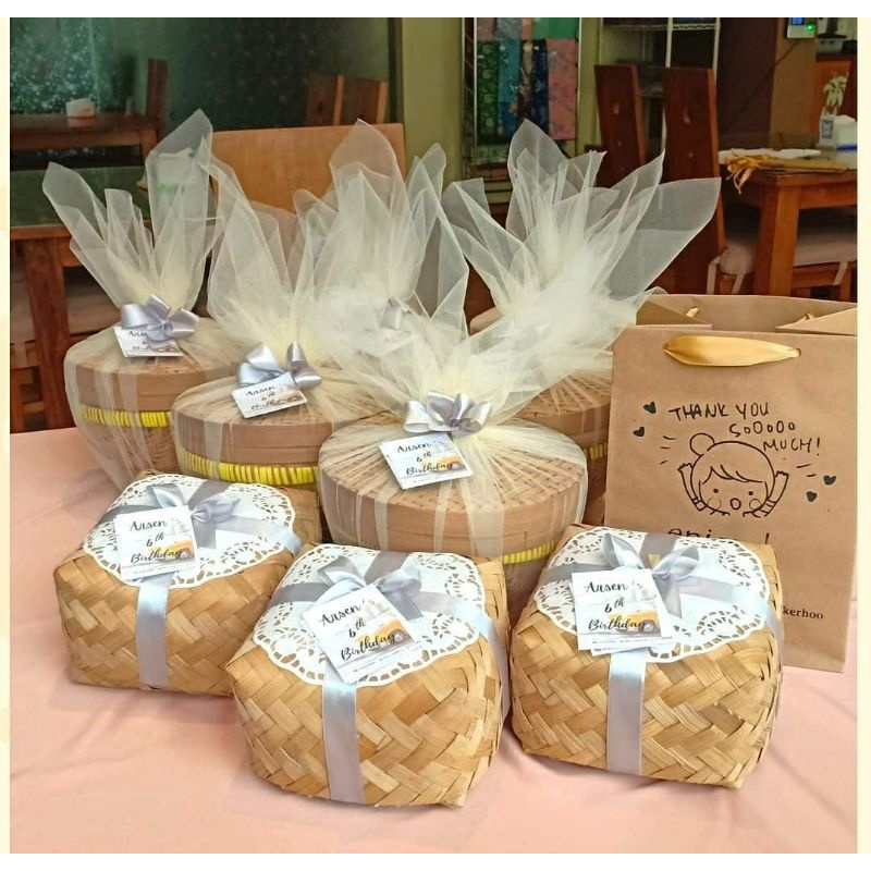 Jual Besek Bambu 16x16 18x18 20x20 22x22 25x25 cm Besek Nasi | Kotak ...