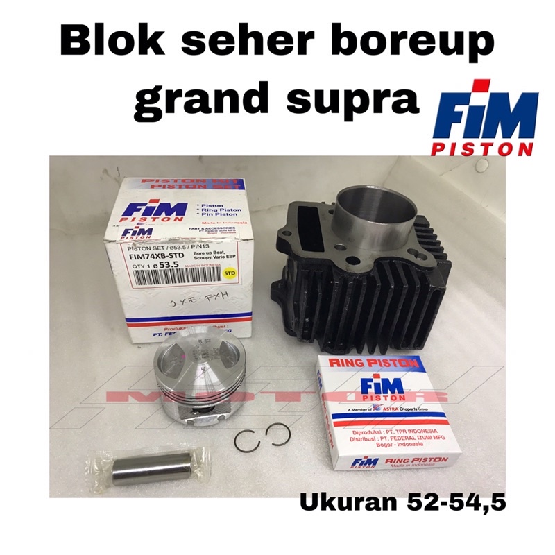 Jual blok block seher bore up Grand Supra fim ukuran 52-54.5 | Shopee ...