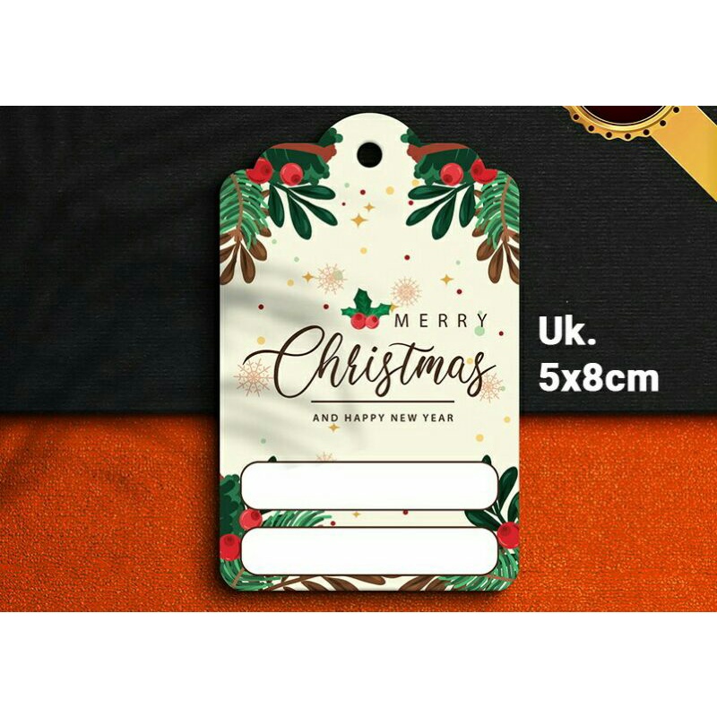 Jual Hang Tag Merry Christmas Hampers Kartu Ucapan Natal Isi 12 Lembar ...