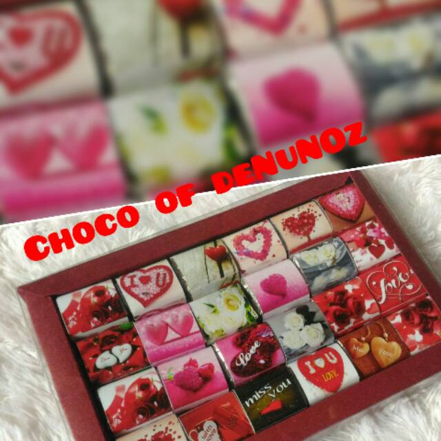 Jual Cokelat dadu tema love, cokelat dadu, cokelat bar mini | Shopee ...