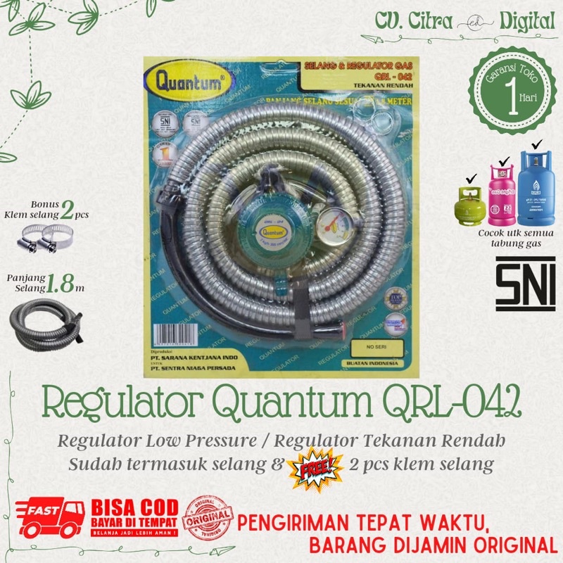 Jual Regulator Quantum Paket Selang tipe QRL-032 / QRL-042PLUS / QRL ...