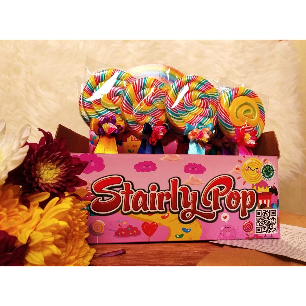 Jual Permen Lolipop Stairly Pop Besar L / box (24PCS) | Shopee Indonesia