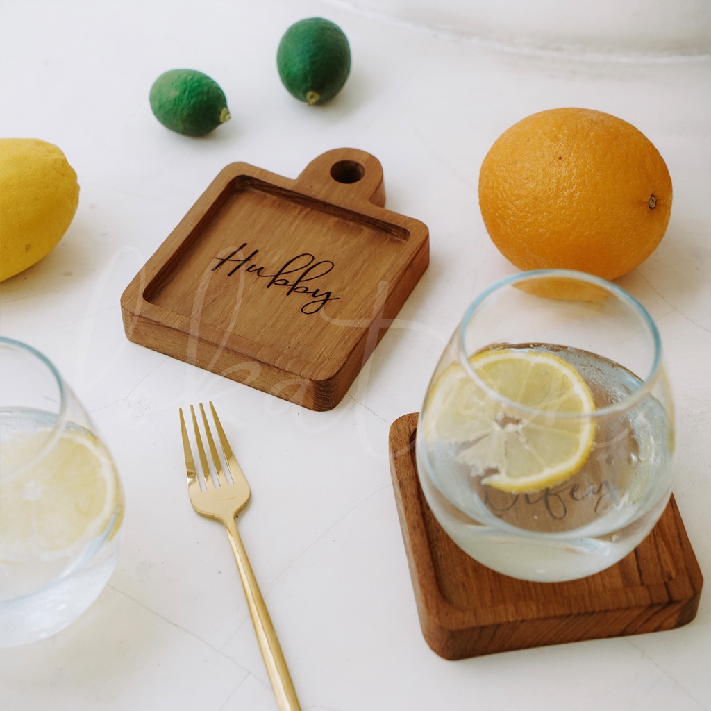 Jual KUESTA - Coaster Kayu Jati | Tatakan Gelas Kayu | Props Foto ...