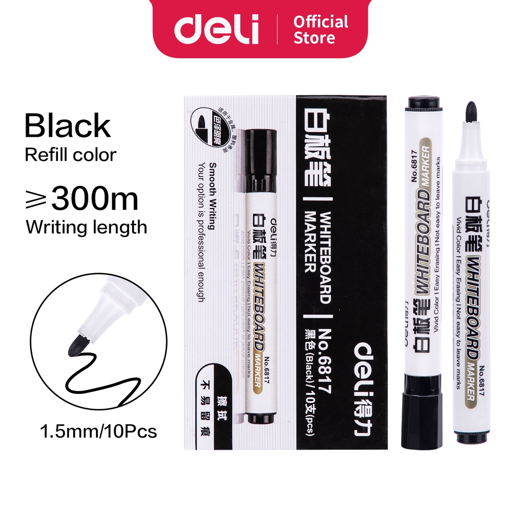 Jual Deli Spidol Kering Biru/Merah/Hitam, Mudah Dihapus dan Tinta Tidak ...