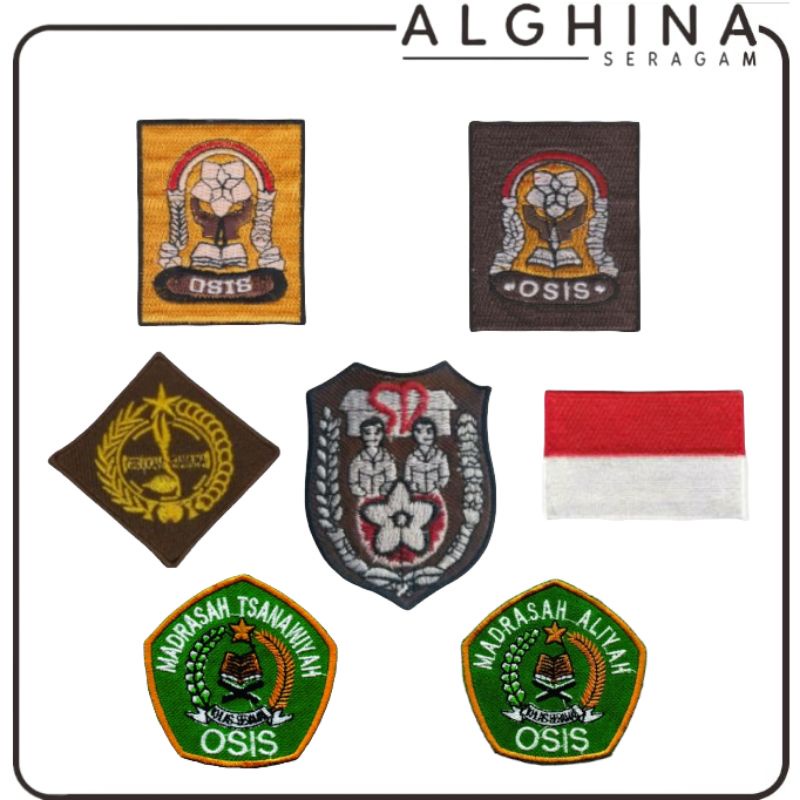Jual ECER Atribut Sekolah Bet Badge Logo Bordir OSIS SD SMP & SMA ...