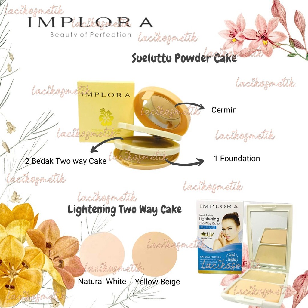 Jual LACIKOSME IMPLORA SELUTTU POWDER / CAKE TWO WAY CAKE / COMPACT ...