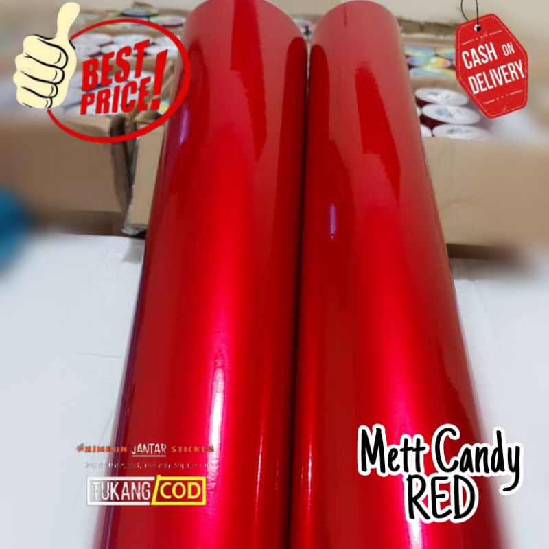 Jual Sticker Scotlite Merah Tua Mettalik Candy Scotlite Dark Red Candy ...