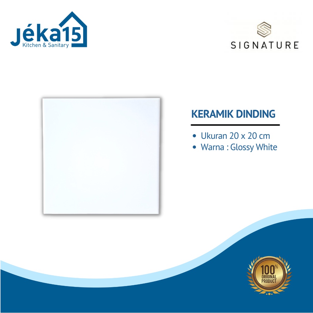 Jual KERAMIK DINDING MULIA | KERAMIK PUTIH POLOS | GLOSSY WHITE | Shopee Indonesia