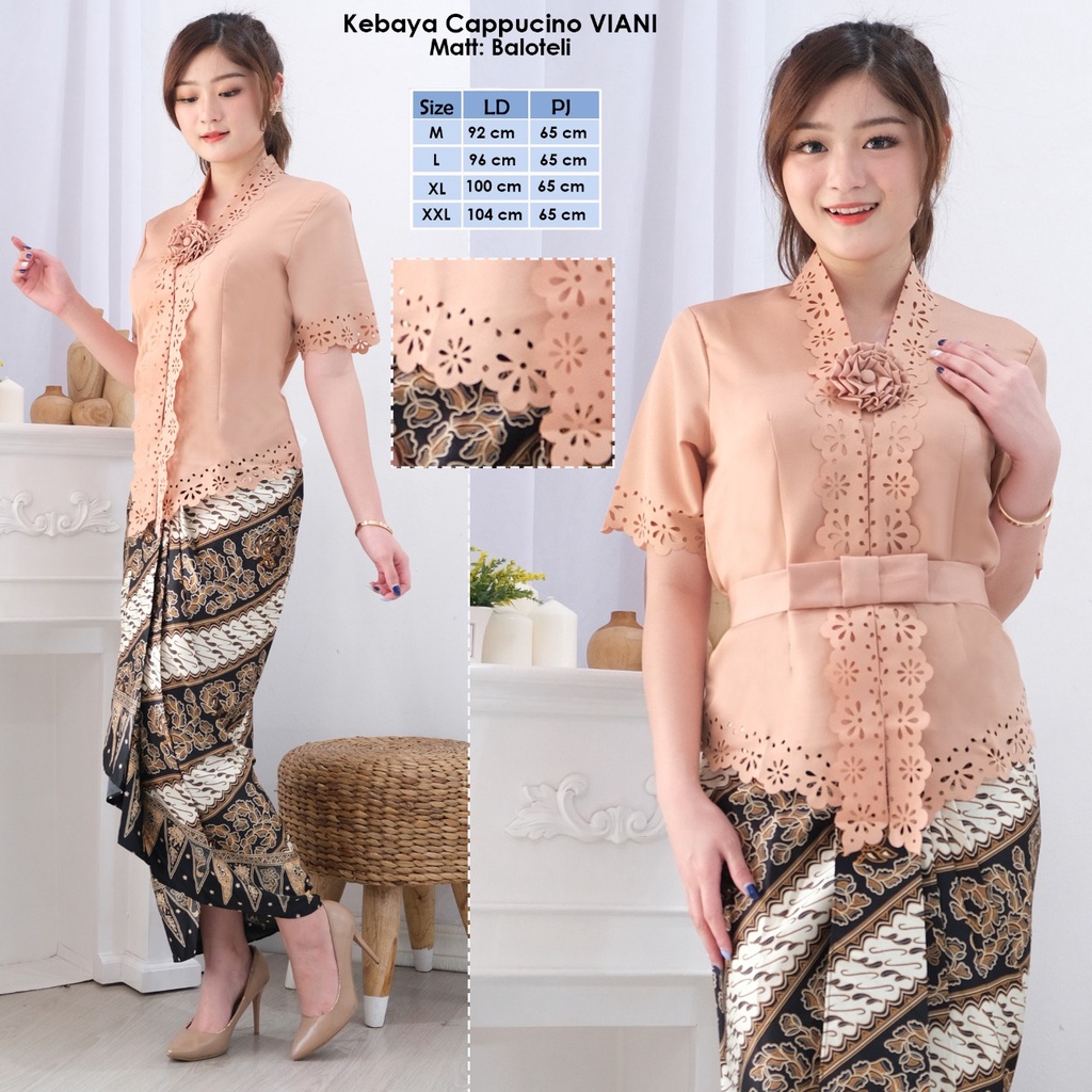 Jual Allianz_Storee-Atasan Kebaya encim wanita modern katun laser cut ...